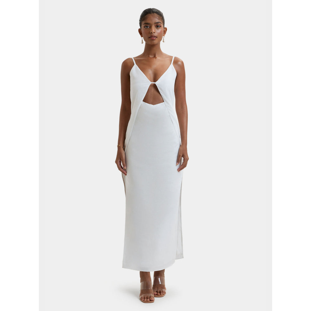 Bouji Como Linen Dress White – Nykaa Fashion