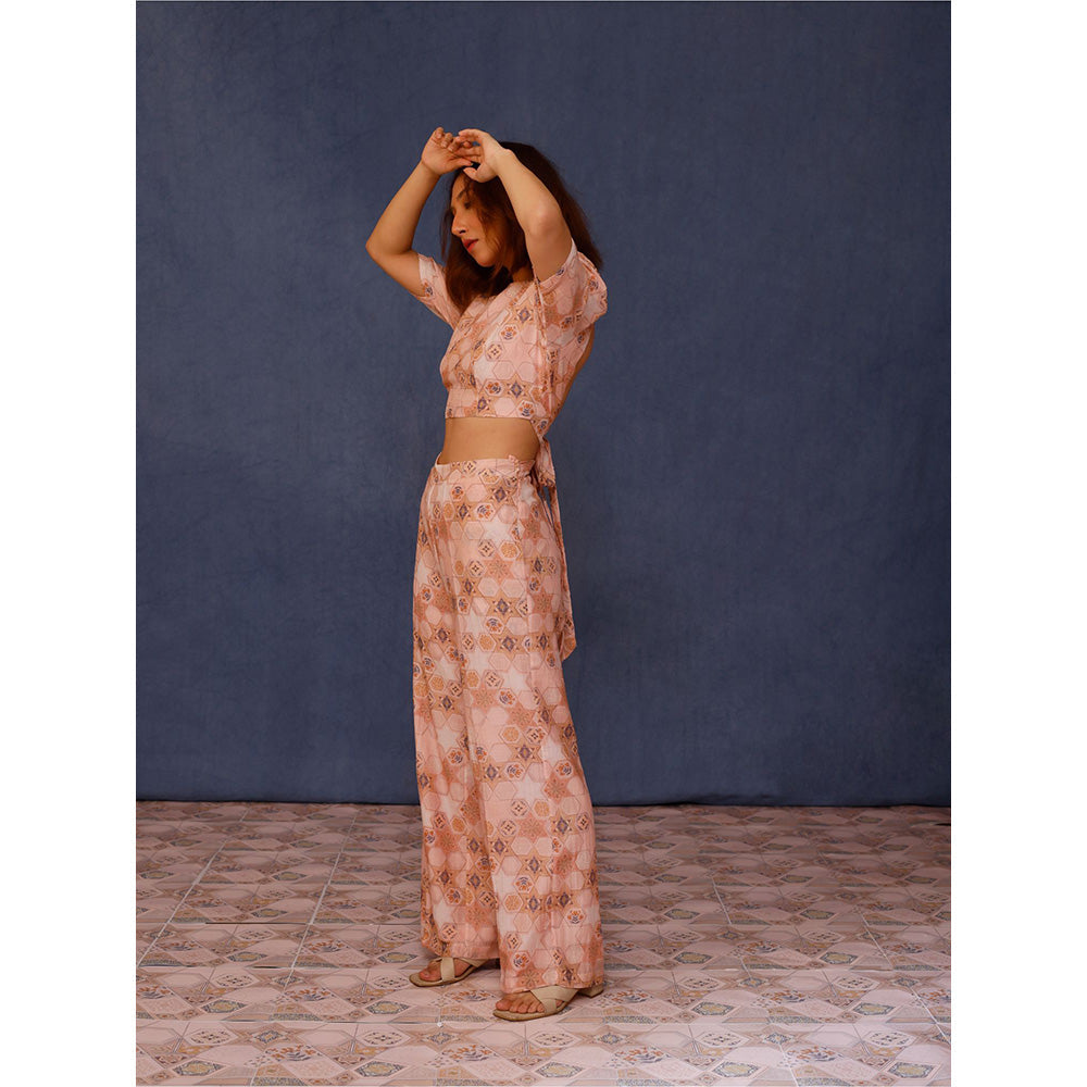 Chokhi Chorri Peach Amina Palazzo (Set of 2) – Nykaa Fashion