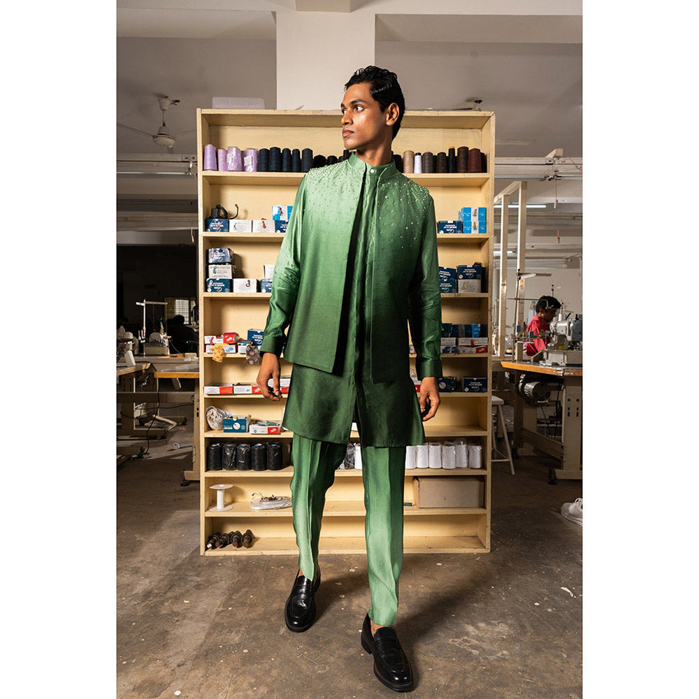 Project Bandi Green Yara Open Nehru Jacket – Nykaa Fashion
