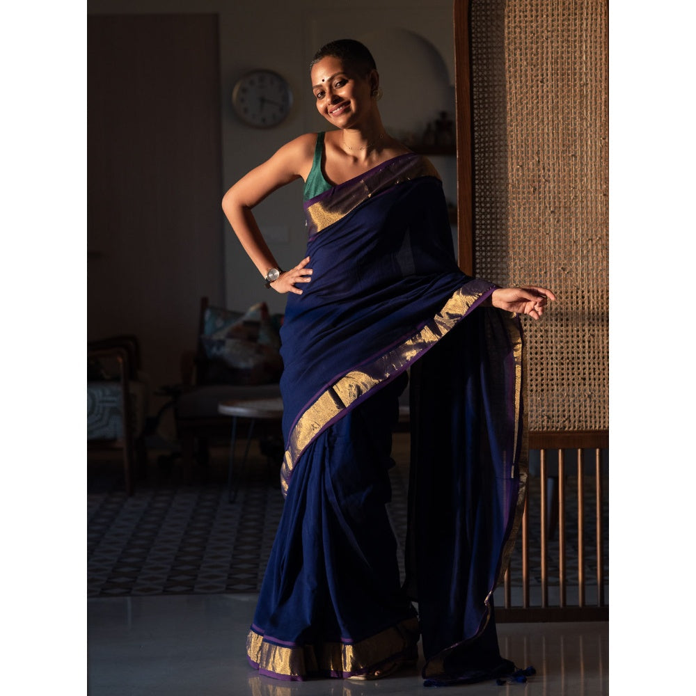 Suta Blue Color Striped Saree – Nykaa Fashion