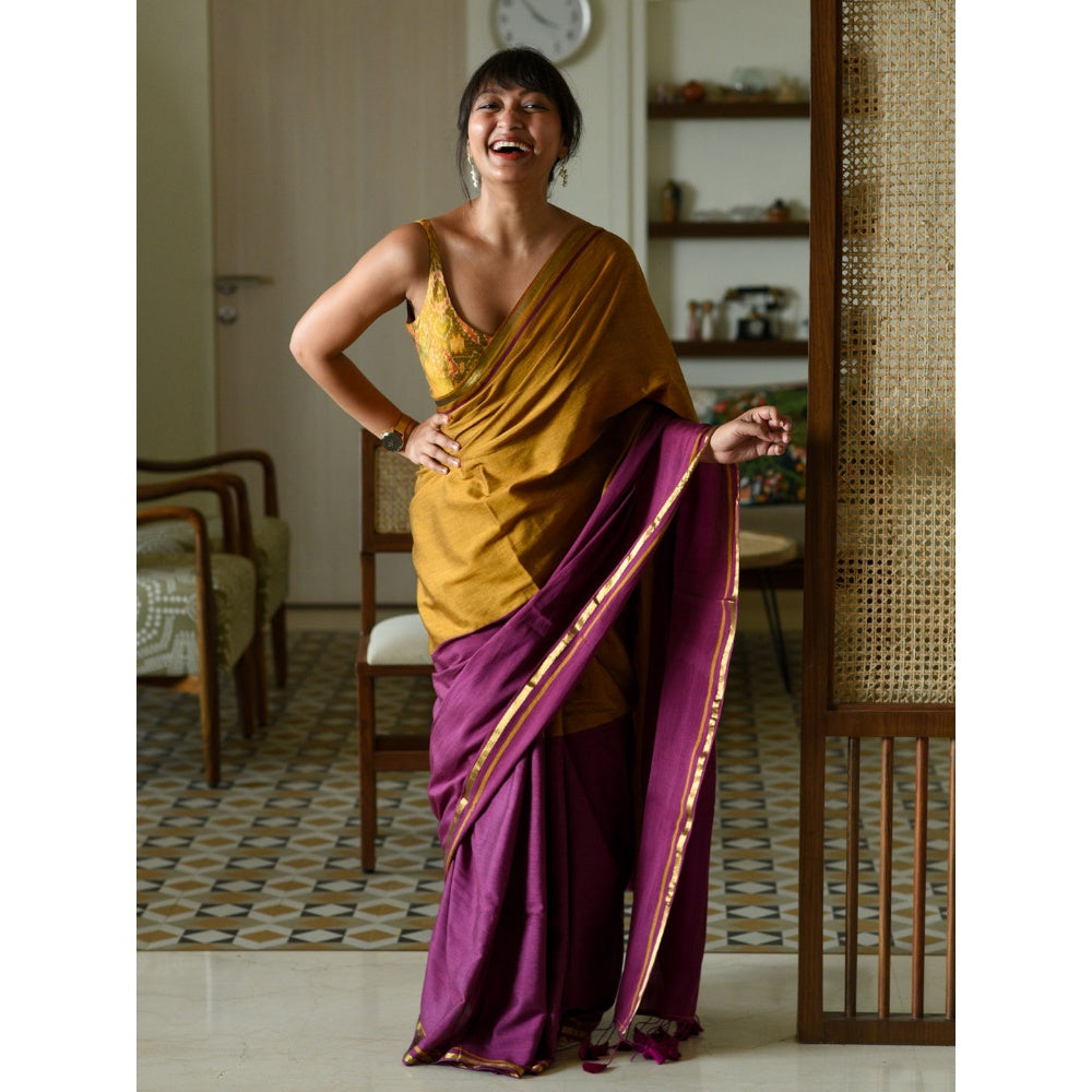 Suta Multi Color Colorblocked Saree – Nykaa Fashion