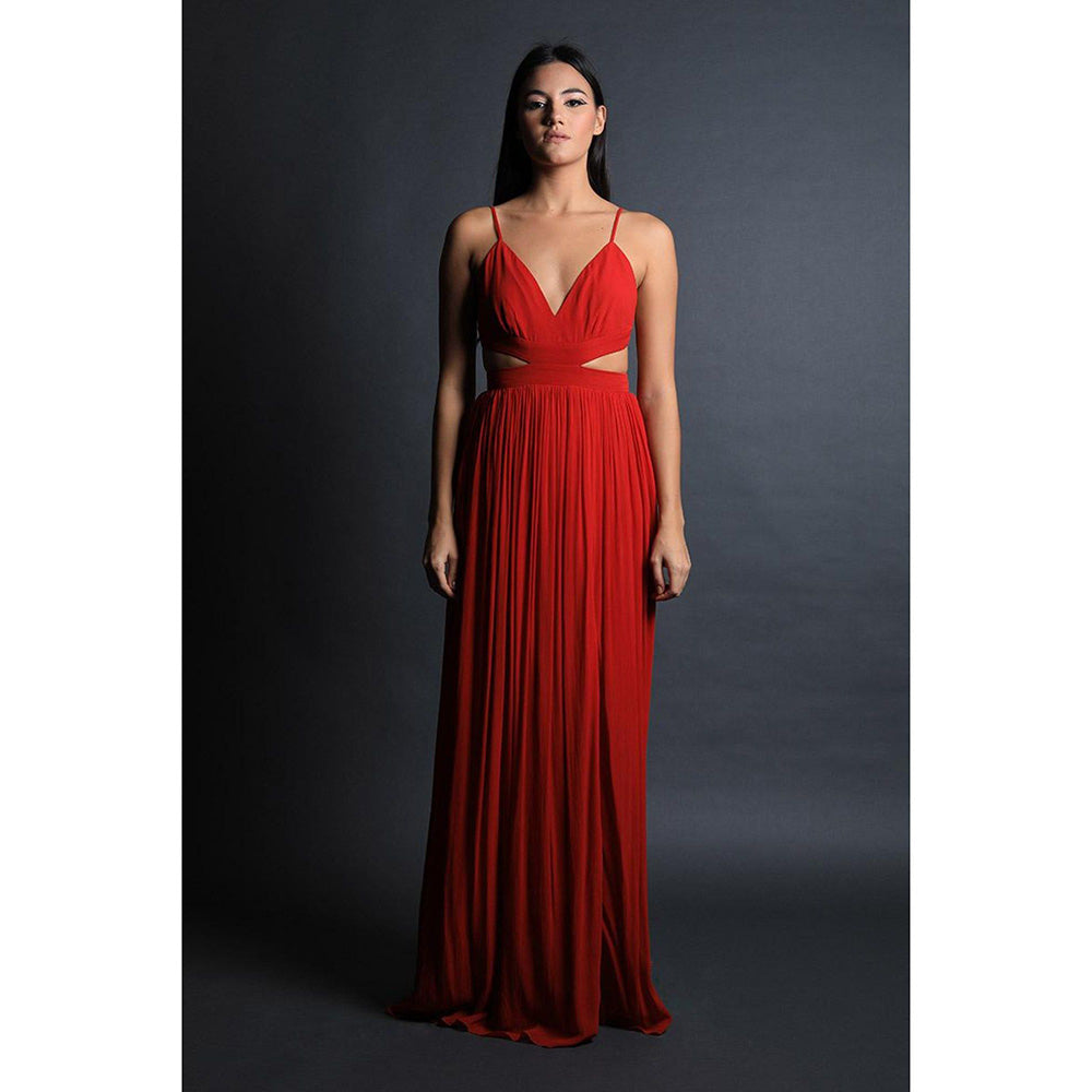 Swatee Singh Strappy Backless Maxi With Cut Outs – Nykaa Fashion