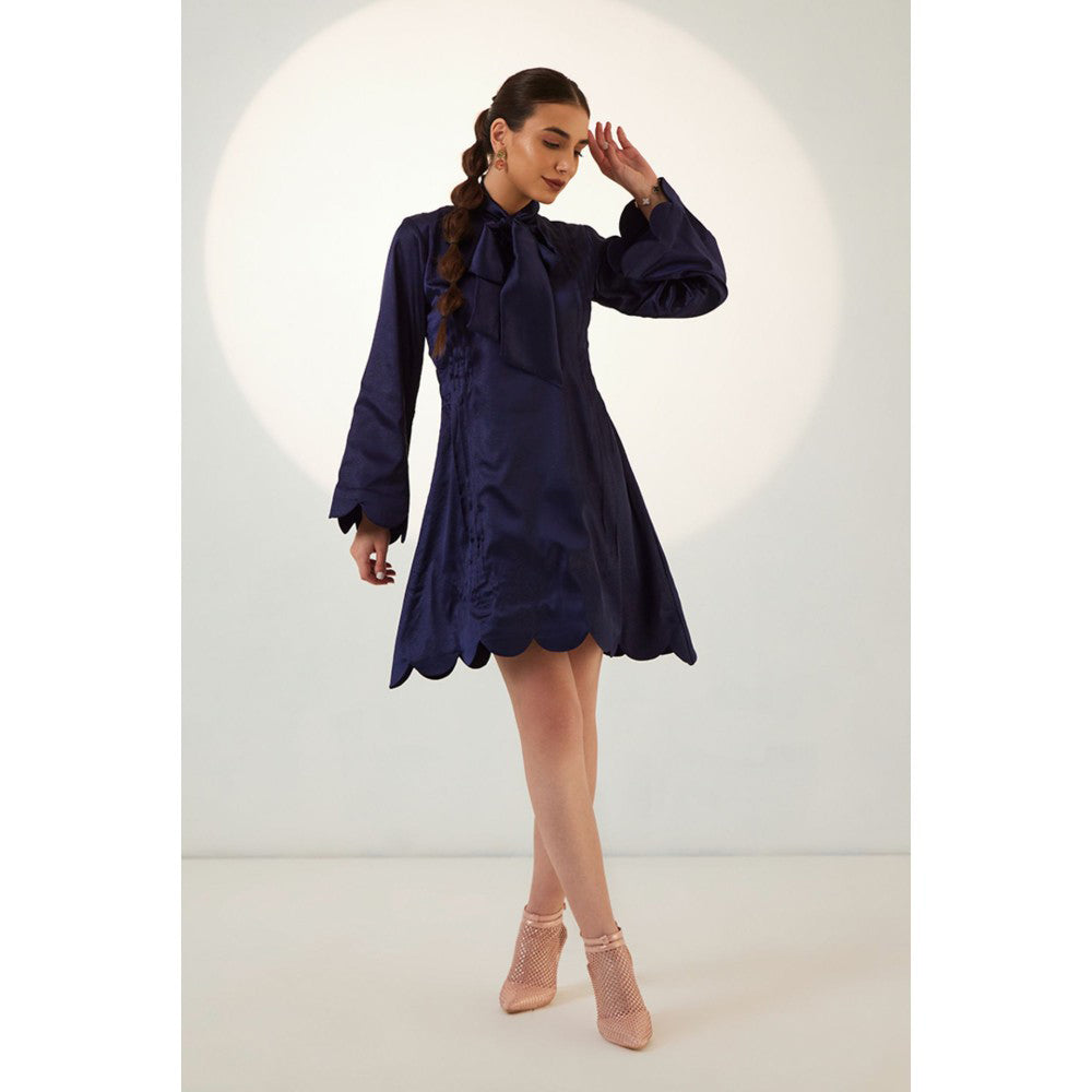 Enness Studio Eva Blue Mini Dress – Nykaa Fashion