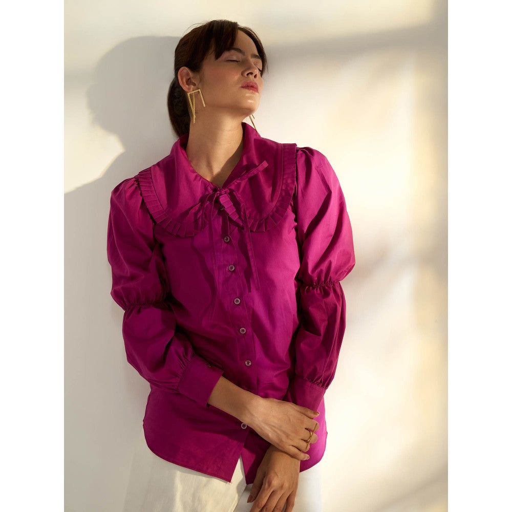 Enness Studio Allure Purple Collar Neck Shirt – Nykaa Fashion