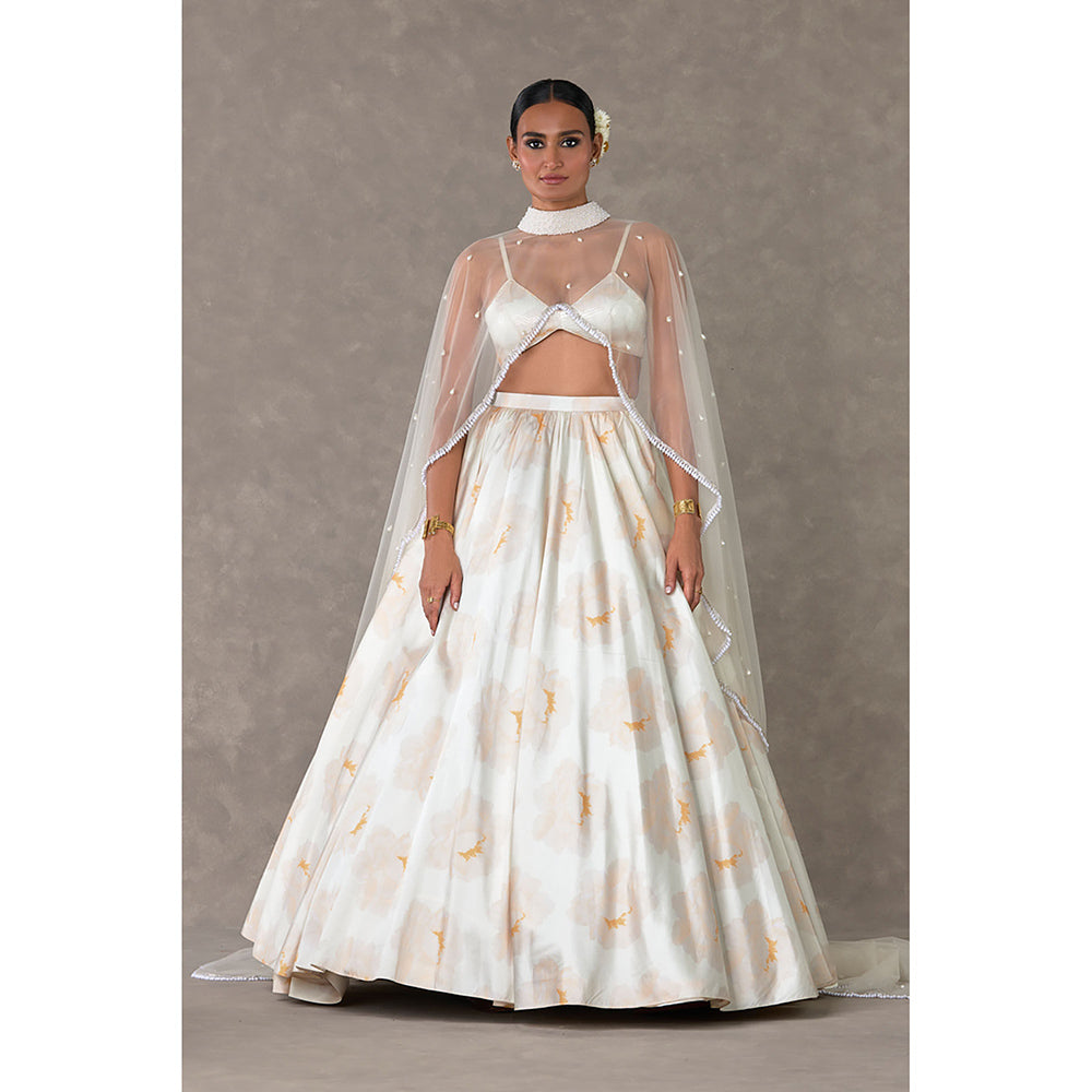 Masaba Ivory Nurvi Skirts with Cape & Bralette (Set of 4) – Nykaa Fashion