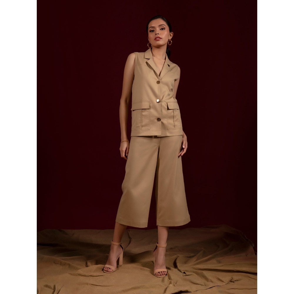tara and i Beige Gaucho Pants – Nykaa Fashion