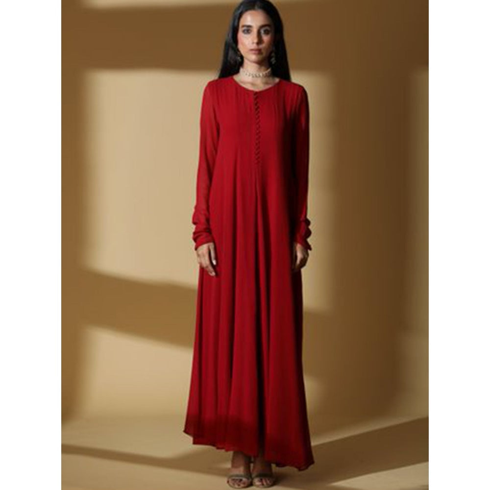 Zeefaa Classic Red Gown – Nykaa Fashion